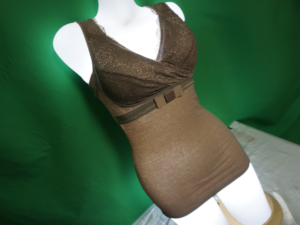 日本代購代標第一品牌【樂淘letao】－309♪1月厳選☆カヤビューティーラボ ブラキャミL グレージュ 裏起毛